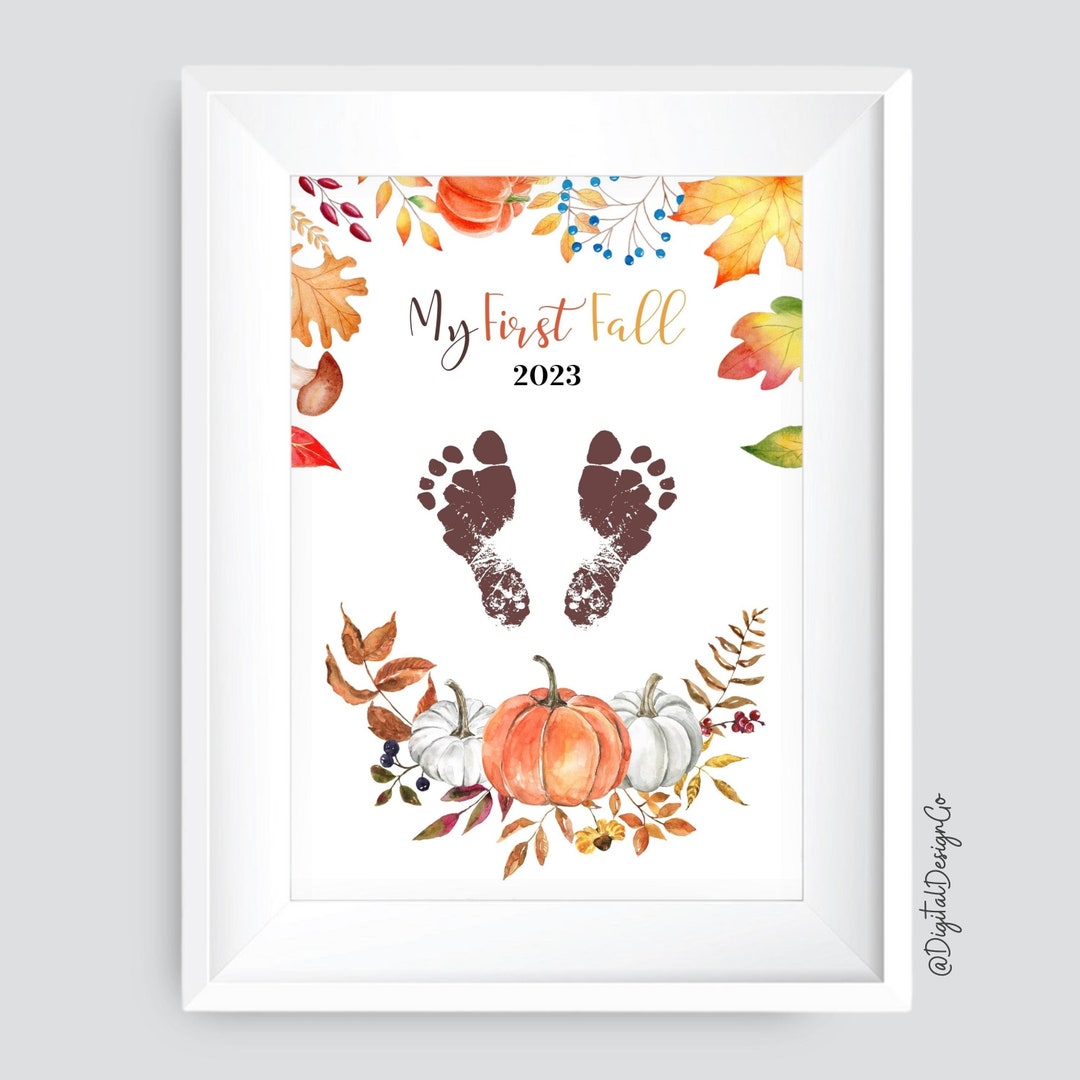 Fall Handprint Footprint Art, My First Fall, Fall Footprint Art Craft ...
