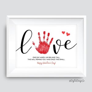 Love Handprint Art, Valentine's Day Handprint Craft, Kids Baby Toddler ...