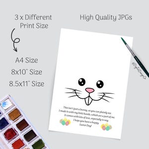 Easter Bunny Handprint Art Craft, Happy Easter Poem, Bunny Handprint ...