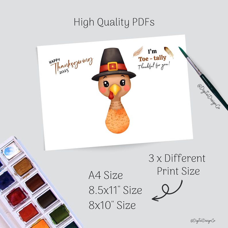 Thanksgiving Footprint Art, Turkey Footprint Craft, Fall, Kids Baby ...