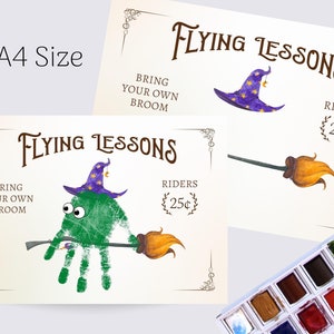 Halloween Handprint Art, Flying Lessons, Halloween Decor, Witch ...
