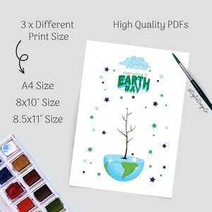 Earth Day Handprint Fingerprint Art Craft, Every Day is Earth Day, Kids ...