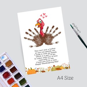 Turkey Handprint Art, Turkey Poem, Thanksgiving Handprint Art Craft ...