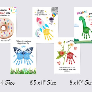Mother's Day Bundle for Grandma, Footprint Art Craft, Handprint Art ...