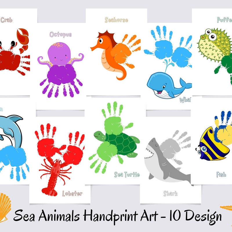 Sea Animal Handprint - Etsy