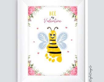 Love You so Much / Handprint Footprint Art / Valentine's Day DIY Craft ...