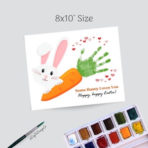 Some Bunny Loves You, Easter Handprint Art Craft, Bunny Carrot ...