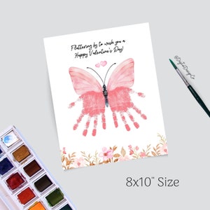 Butterfly Handprint Craft, Fluttering by to Wish You a Happy Valentines ...