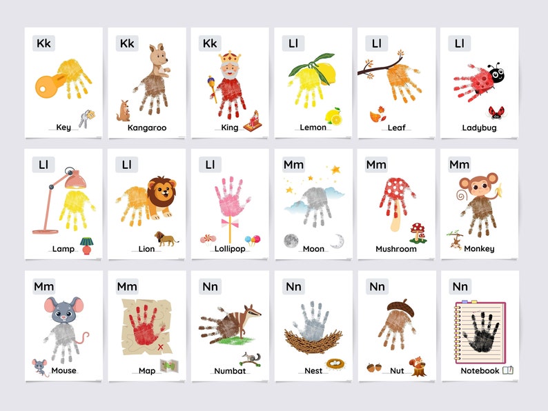 Mega Alphabet Handprint Book, Pre-school, Kindergarten, Classroom ...