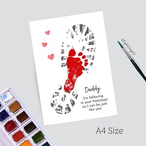 Father's Day Footprint Craft, Daddy I'm Following in Your Footsteps ...