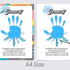 Handprint Memory Book for Prek, Preschool, Kindergarten, 1st Grade ...