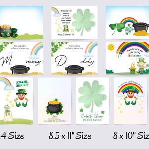 St Patricks Day Handprint Footprint Art Craft Bundle, Daddy Mommy ...
