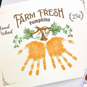 Farm Fresh Pumpkins Fall Home Decor Thanksgiving Handprint - Etsy