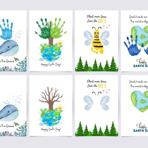 Earth Day Bundle, Handprint Footprint Art Craft, Earth Day Handprint ...