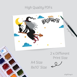 Halloween Handprint Art Craft, Witch Broom Stick, Happy Halloween, Kids ...