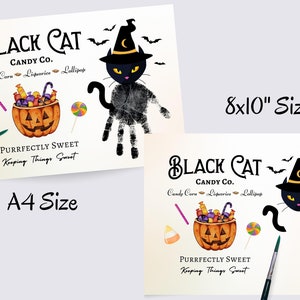 Halloween Handprint Footprint Art Craft Bundle, Halloween Decor ...