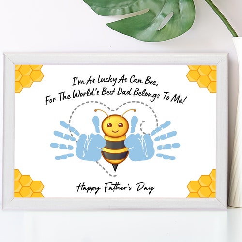 Fathers Day Handprint Art Handprint Craft Printable Gift - Etsy