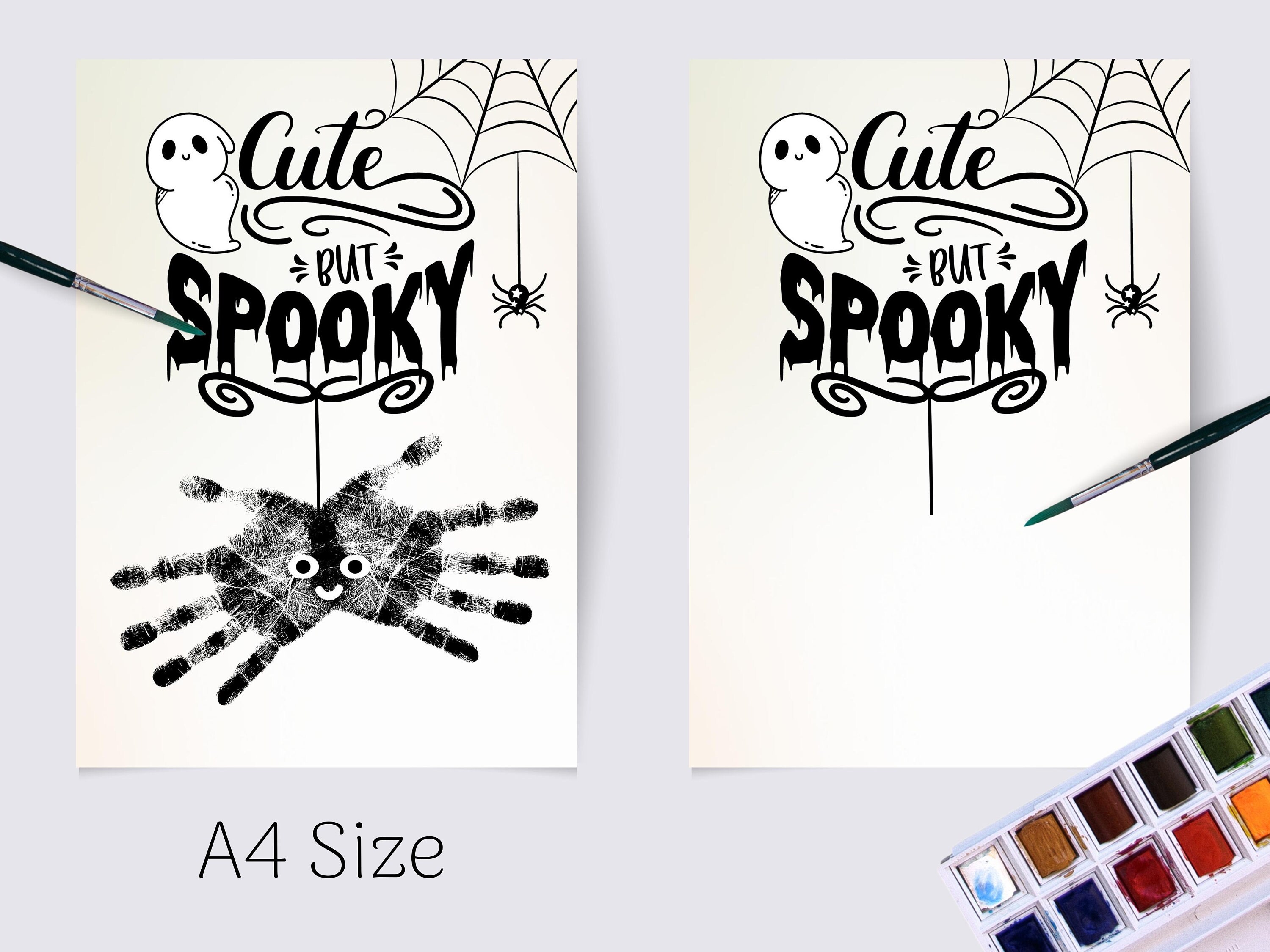 Cute but Spooky Halloween Handprint Hand Craft Art Spider - Etsy