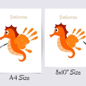 Sea Animals Handprint Art Bundle, Summer Handprint, Classroom Nursery ...