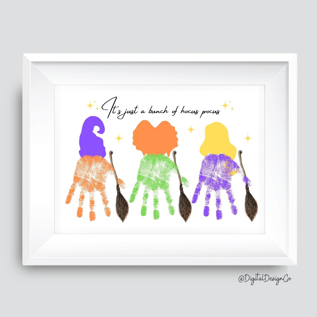 Hocus Pocus Handprint Art Craft, It's Just a Bunch of Hocus Pocus ...