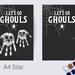 Let's Go Ghouls, Halloween Handprint Footprint Art, Ghost Handprint ...