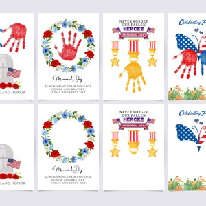 Memorial Day Handprint Footprint Art Craft for Kids Baby Toddler ...