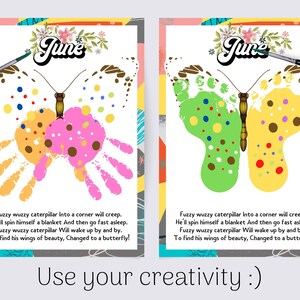 Handprint Memory Book for Prek, Preschool, Kindergarten, 1st Grade ...
