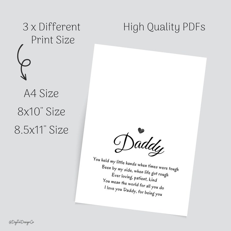 Father's Day Handprint Craft Daddy Poem Handprint Craft - Etsy UK