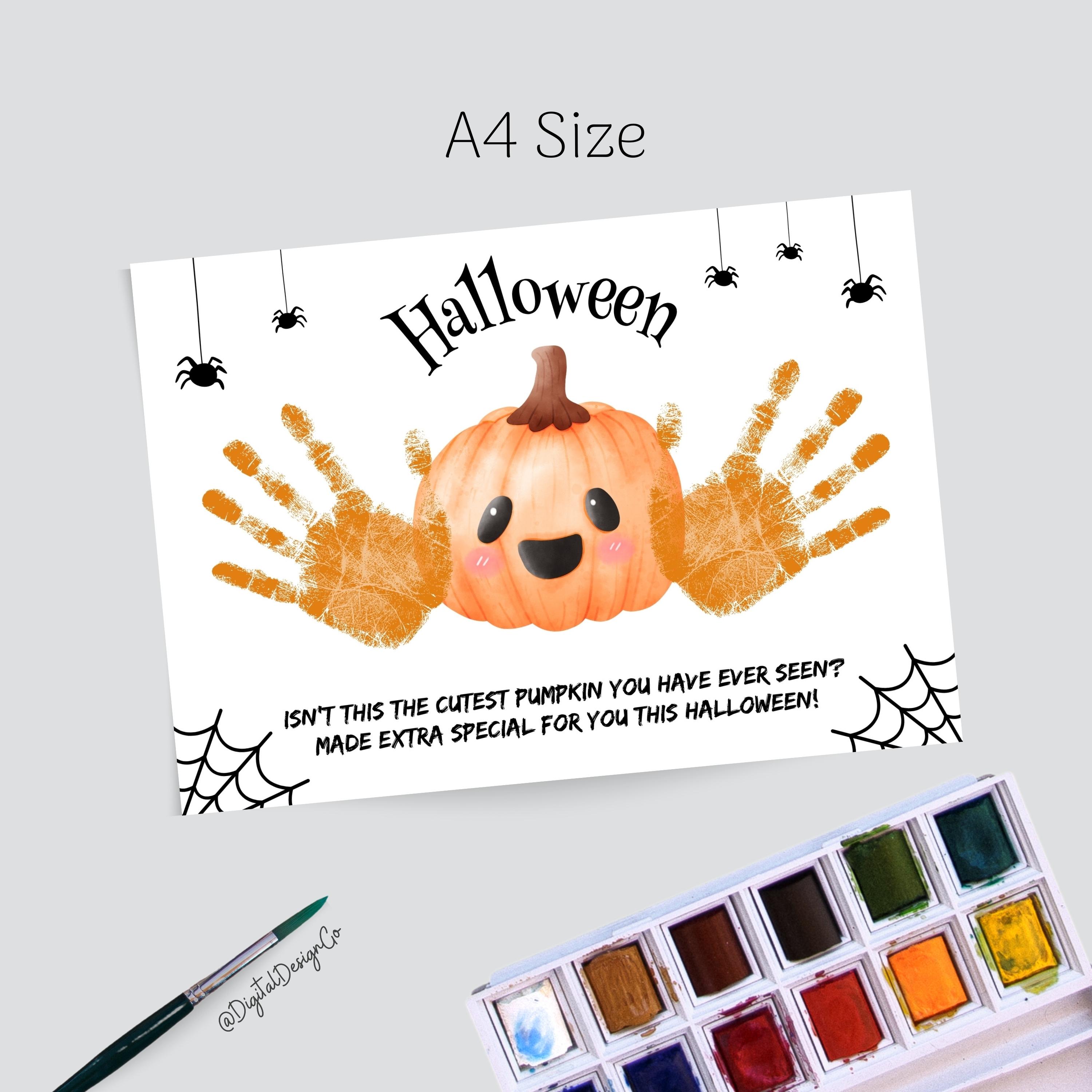 Halloween Handprint Art Craft, Cutest Pumpkin Handprint Keepsake ...
