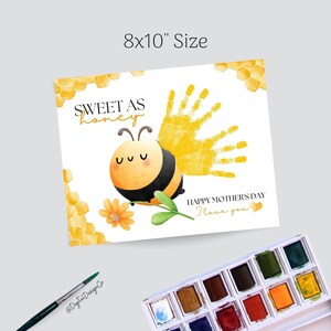 Mother's Day Handprint Art Craft, Sweet as Honey, Mother's Day Bee ...