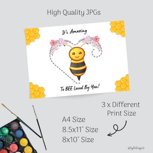 Bee Handprint Art Craft, Valentines Day Handprint Craft, DIY Craft for ...