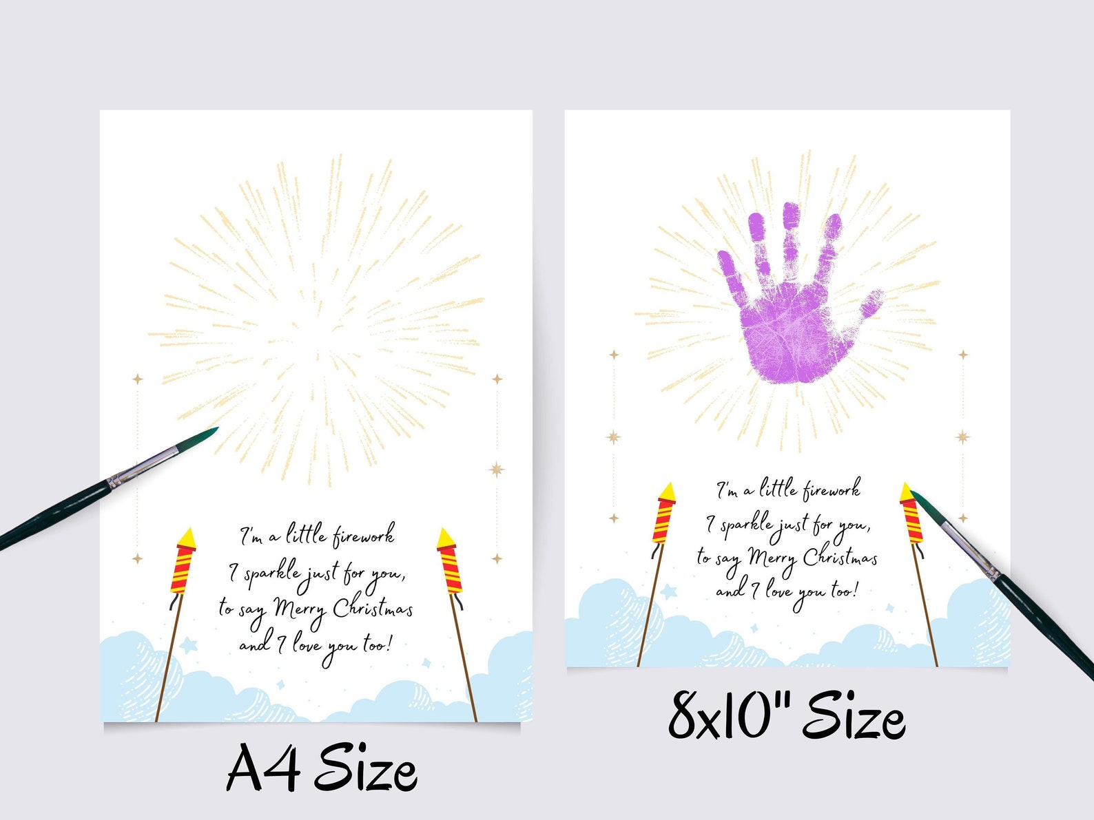 Christmas Handprint Footprint Art Craft, Christmas Bundle, Kids Baby ...