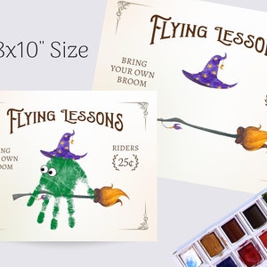 Halloween Handprint Art, Flying Lessons, Halloween Decor, Witch ...