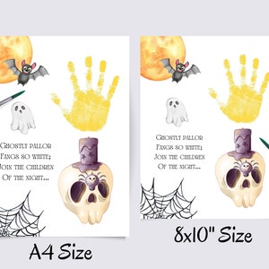 Halloween Handprint Footprint Craft Bundle, Halloween Handprint Art ...