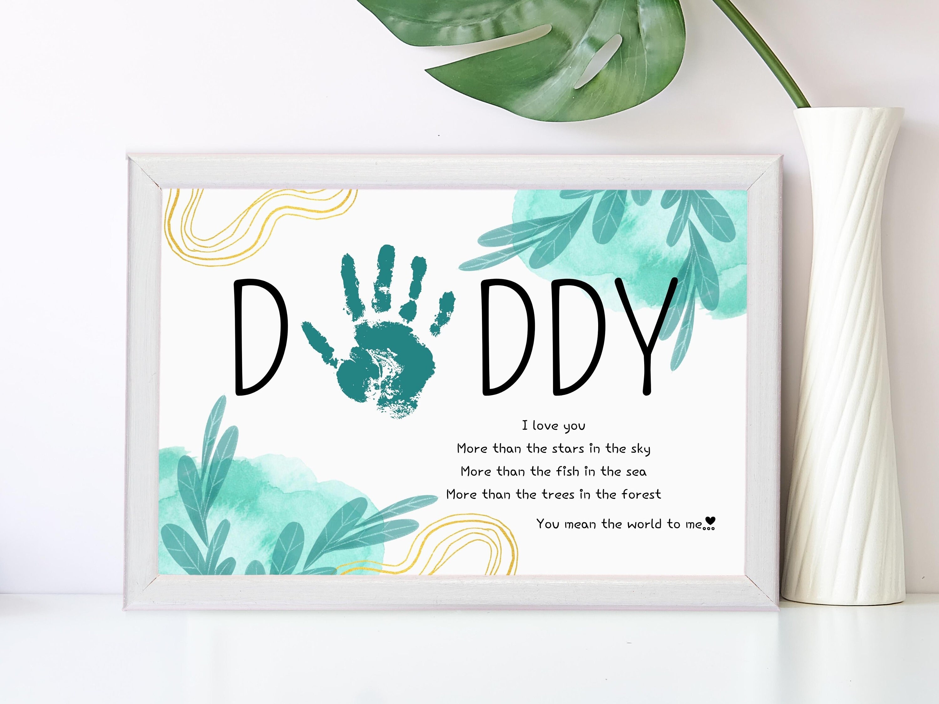Daddy Poem Dad Handprint Art Craft Father's Day Kids - Etsy
