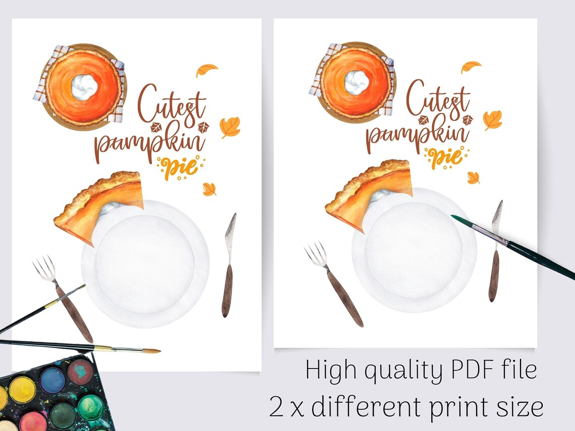 Cutest Pumpkin Pie Handprint Art Thanksgiving Handprint - Etsy