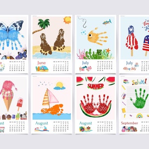 2024 Mega Handprint Footprint Calendar, Handprint Craft, Footprint ...