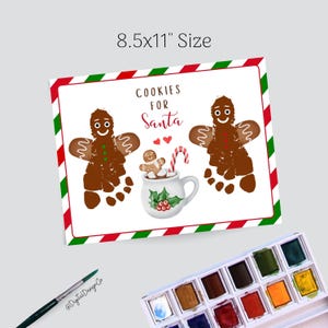 Gingerbread Footprint Art / Cookies for Santa / Christmas Footprint ...