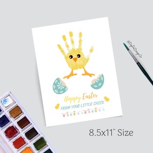 Easter Chicken Handprint Art, Toddler Handprint Keepsake, Easter Art ...