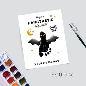 Have a Fangtastic Halloween, Your Little Bat, Halloween Footprint, Bat ...
