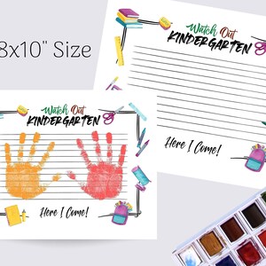 Kindergarten Handprint Art, 1st Day First Day, Starting School Kindy ...