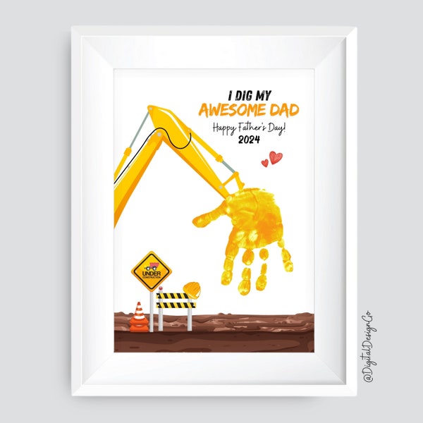 Fathers Day Handprints Art - Etsy UK