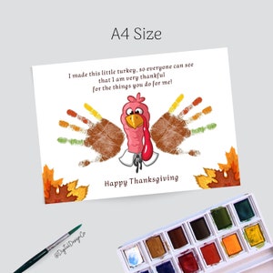 Thanksgiving Handprint Art Craft, Turkey Poem, Turkey Handprint Art ...