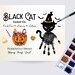 Black Cat Handprint Craft, Halloween Handprint Art for Kids Baby ...