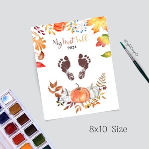Fall Handprint Footprint Art, My First Fall, Fall Footprint Art Craft ...
