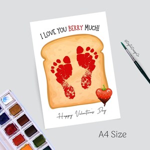 I Love You Berry Much Handprint Footprint Art Craft, Strawberry Jam ...