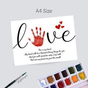 Love Handprint Art, Valentines Day Handprint, Poem, Kids Baby Toddler ...