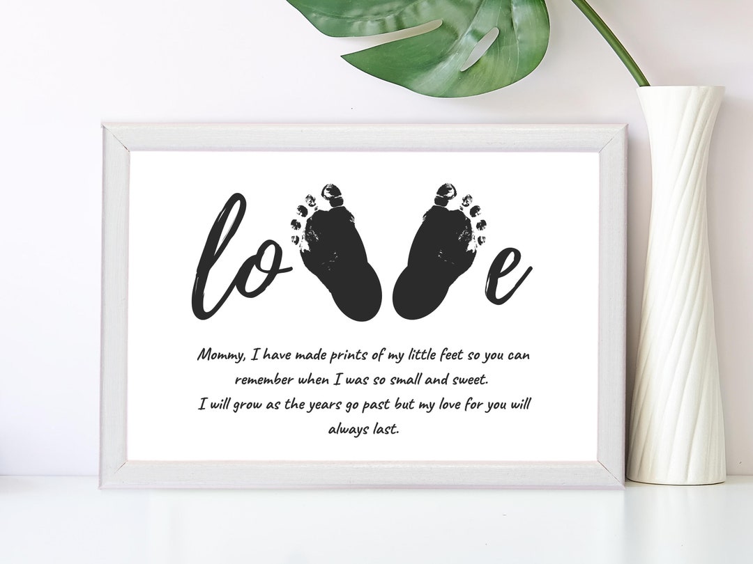 Mommy Poem, Mother's Day Footprint Art, Birthday Footprint, Love ...