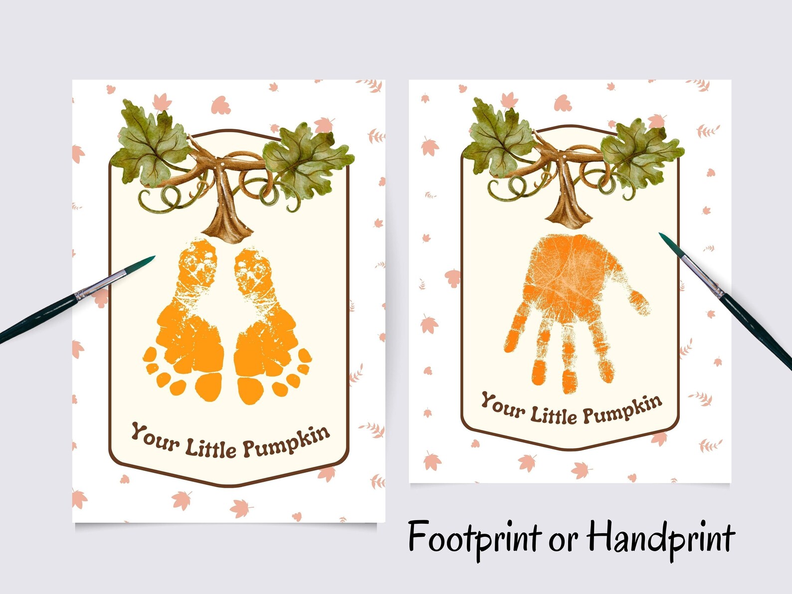 Thanksgiving Handprint Footprint Craft Bundle, Thanksgiving Handprint ...