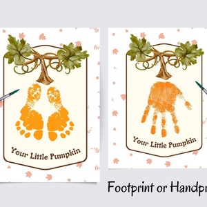 Thanksgiving Handprint Footprint Craft Bundle, Thanksgiving Handprint ...